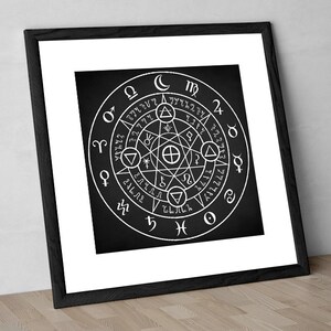 Alchemical Sigil - Art Print - Alchemical Symbols - Occult Decor - Wall ...
