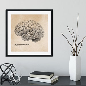 The Brain is Wider Than the Sky - Emily Dickinson Quote - Brain Anatomy ...