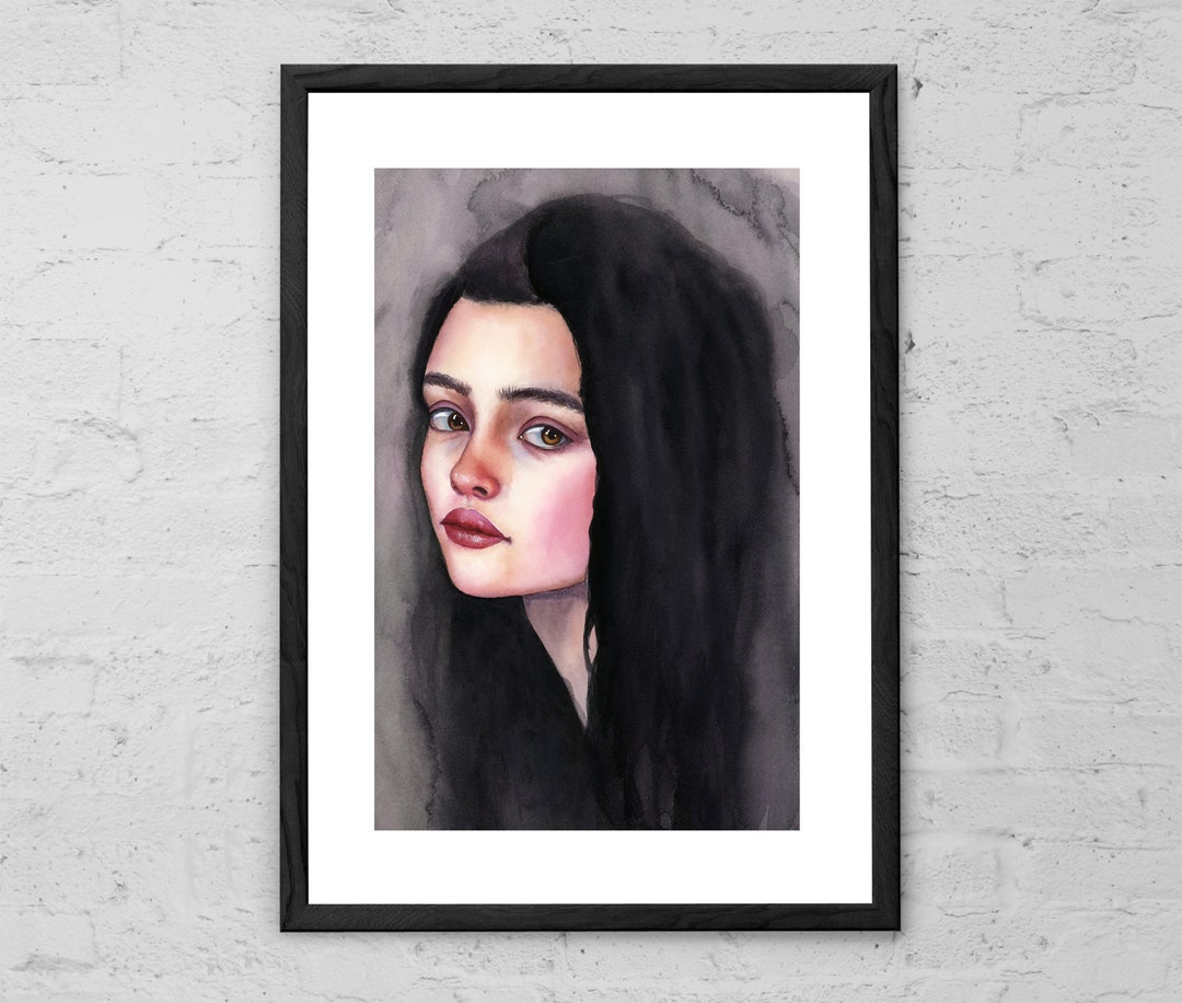 Mara - Watercolor Painting - Female Figure Art Print - Woman Portrait ...