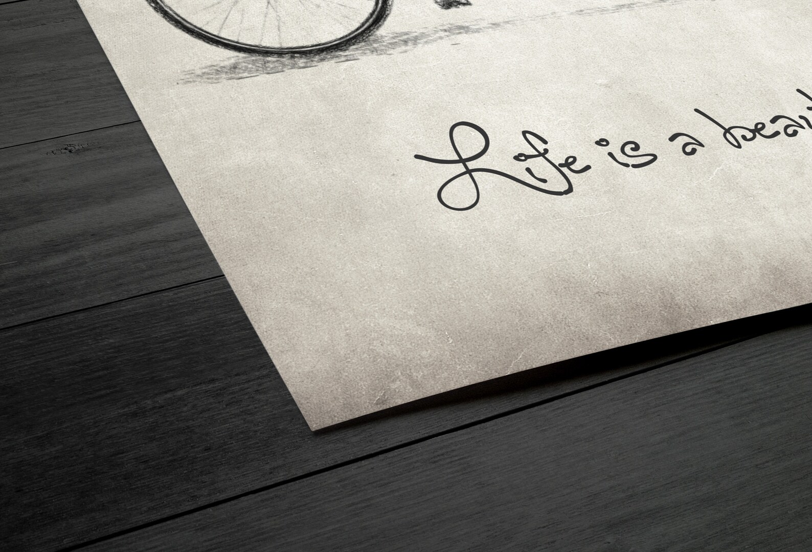 Life is a Beautiful Ride - Art Print - Bicycle Wall Art - Bicycle Print ...