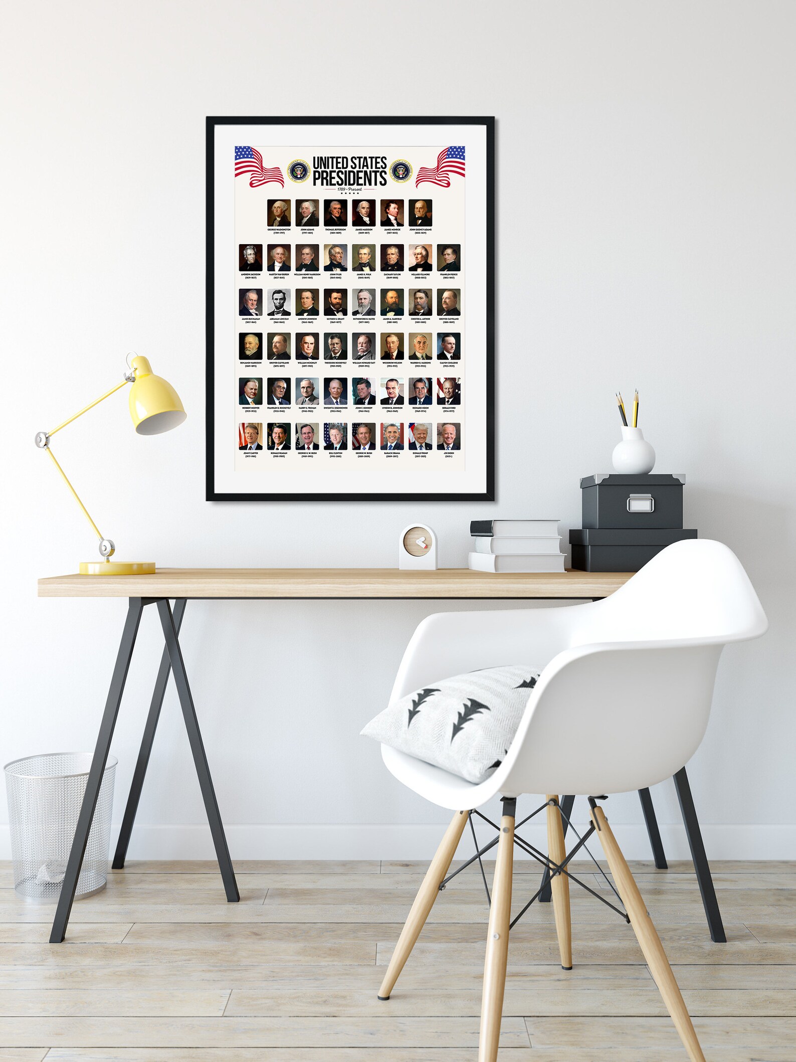United States Presidents Art Print USA Presidents Poster Educational ...