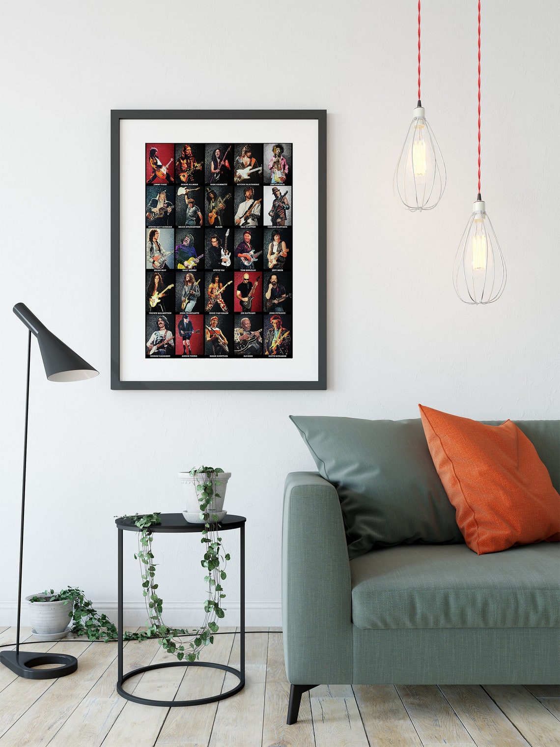 Greatest Guitarists of All Time Art Print Rock Poster | Etsy