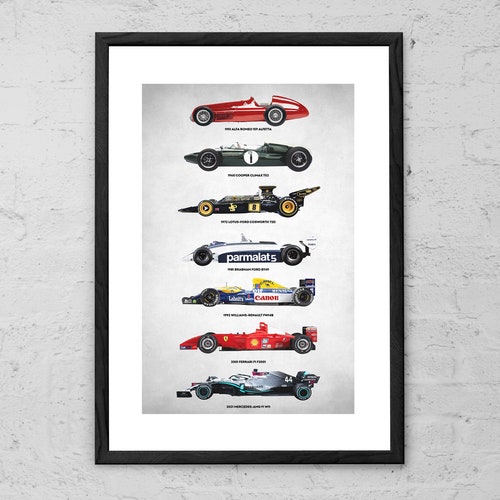 Formula Race Car Evolution Generations Poster Print Wall Art - Etsy