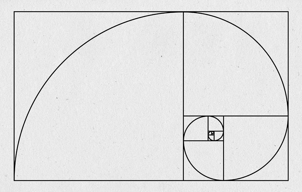 Fibonacci Spiral Golden Spiral Fibonacci Sequence | Etsy
