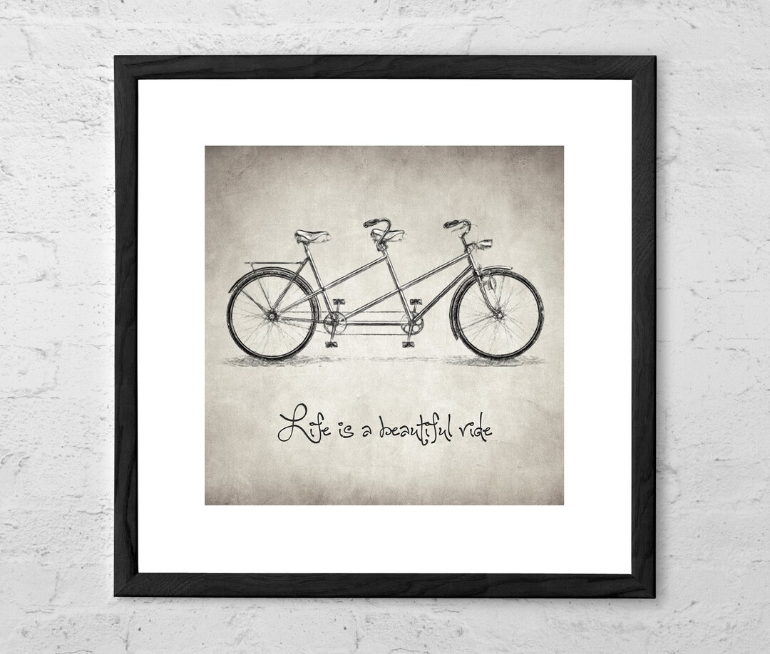 Life is a Beautiful Ride - Art Print - Bicycle Wall Art - Bicycle Print ...