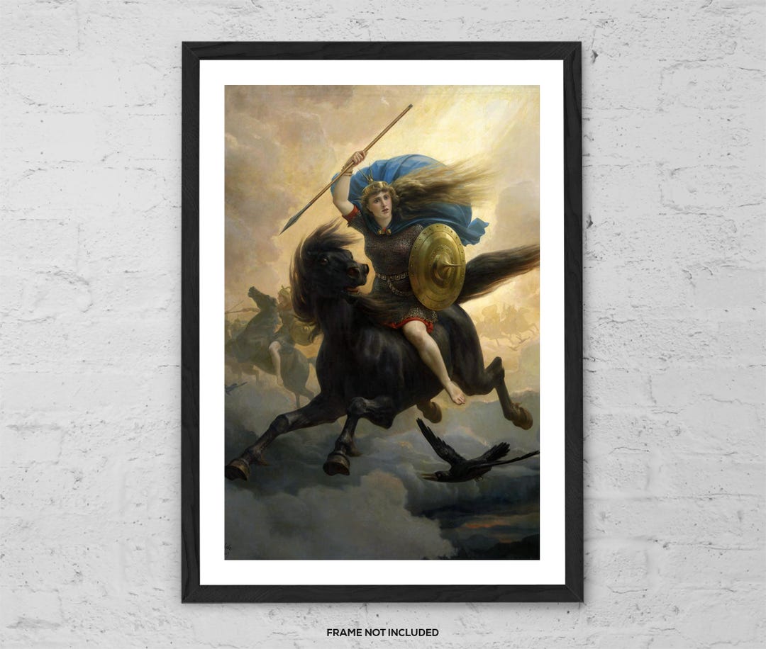 The Valkyrie by Peter Nicolai Arbo – Norse Mythology Wall Art Print ...