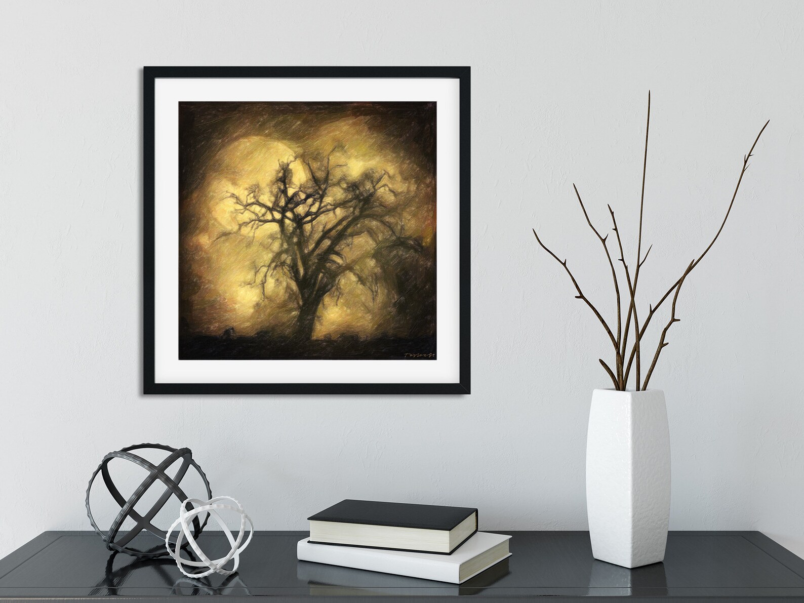 After Tree Oil Painting Art Print Gothic Tree Wall Art | Etsy