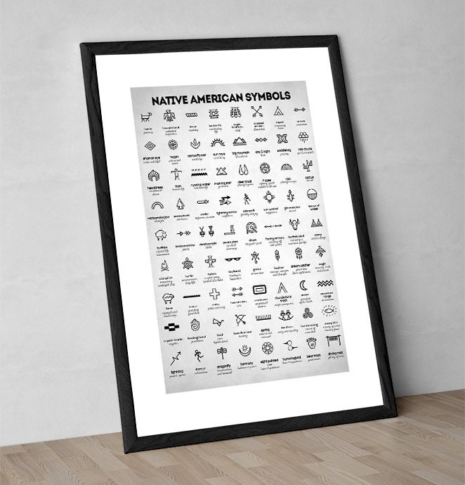 Native American Symbols Fine Art Print American Indian | Etsy