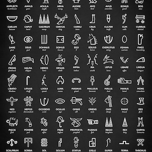 Luwian Hieroglyphic Script Art Print Ancient Mystical Anatolian ...