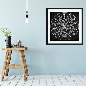 Alchemical Sigil - Art Print - Alchemical Symbols - Occult Decor - Wall ...