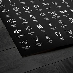 Luwian Hieroglyphic Script Art Print Ancient Mystical Anatolian ...