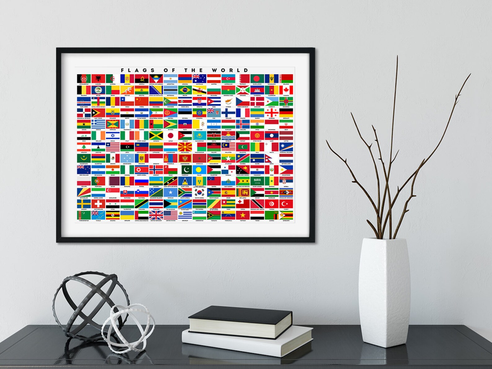 Flags of the World Art Print World Country Flags Poster - Etsy