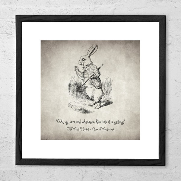 White Rabbit Quote - Etsy