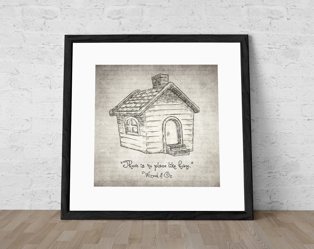 There's No Place Like Home the Wizard of Oz Quote Art | Etsy