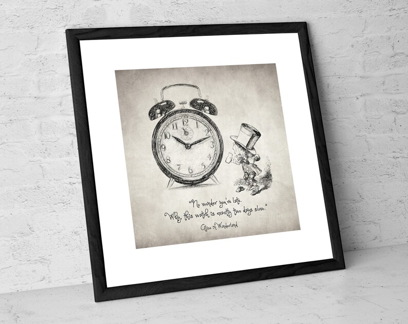 Alice in Wonderland Quote Drawing No Wonder You're | Etsy