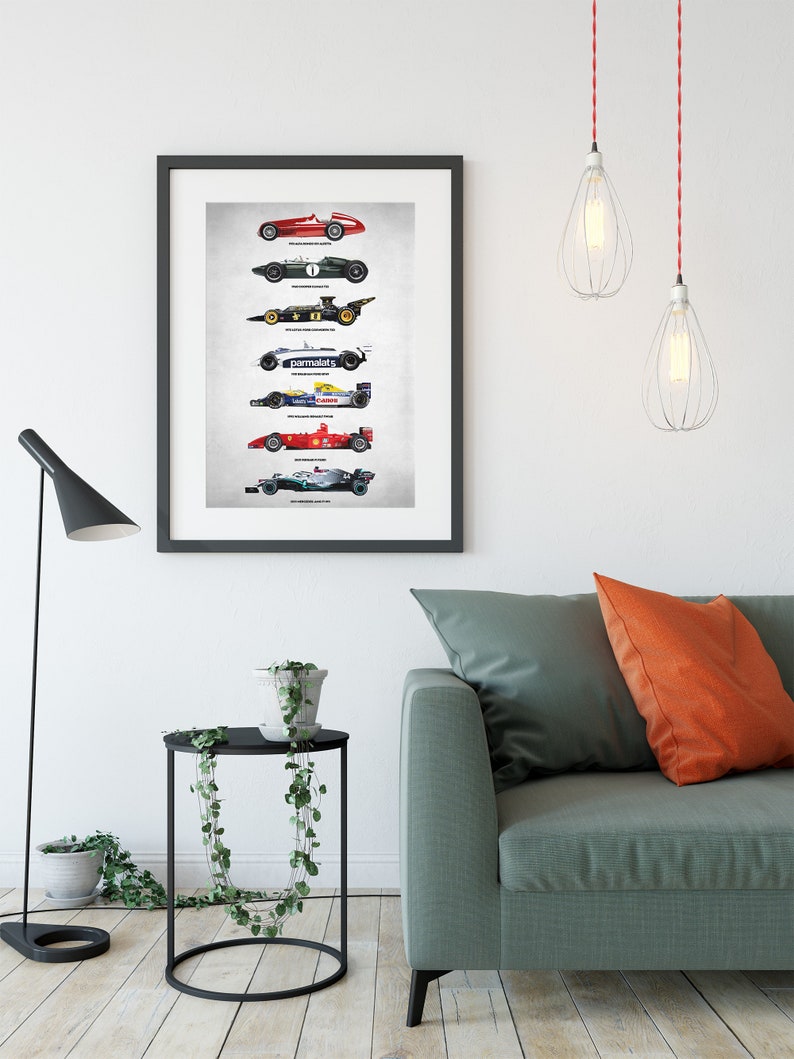 Evolution of F1 Cars Art Print F1 Poster Formula 1 Car - Etsy