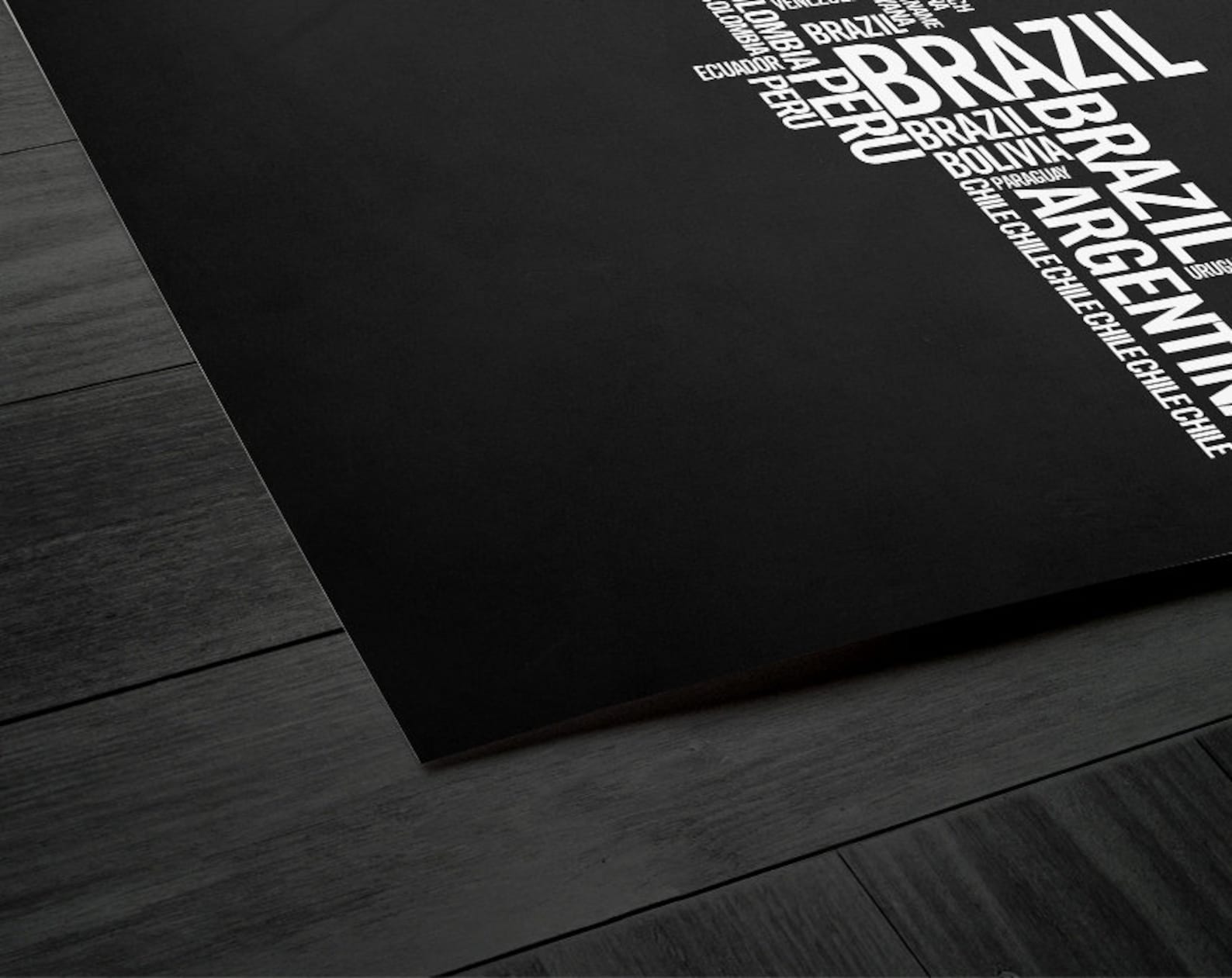 World Map Typo Art Print Typographic World Map Wall Art Poster - Etsy