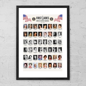 The First Ladies of the United States - Art Print - USA First Ladies ...