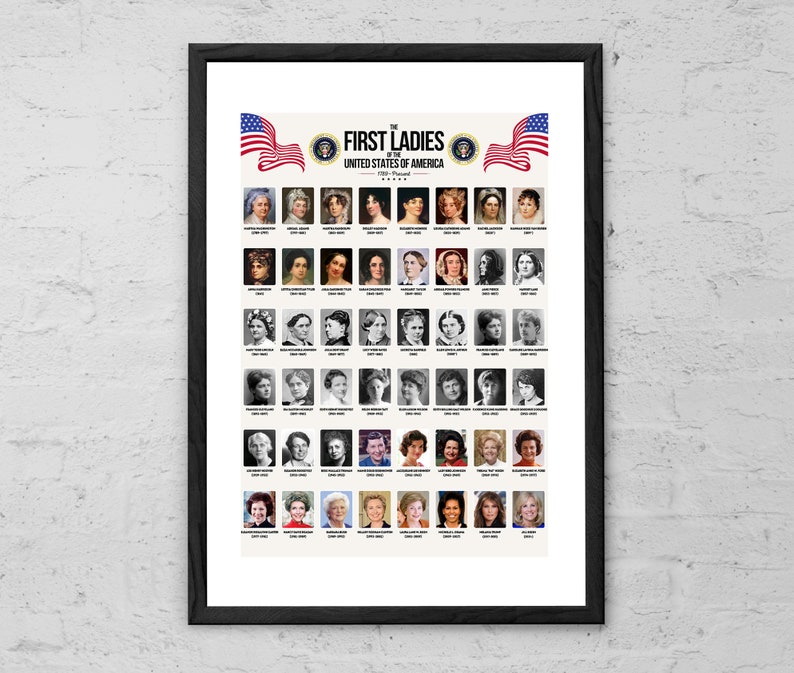 The First Ladies of the United States Art Print USA First - Etsy Canada