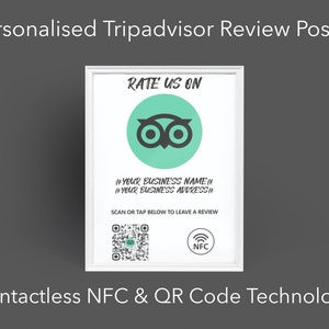 A4 Tripadvisor Poster - Pack of 5 - Contactless Poster for Tripadvisor ...