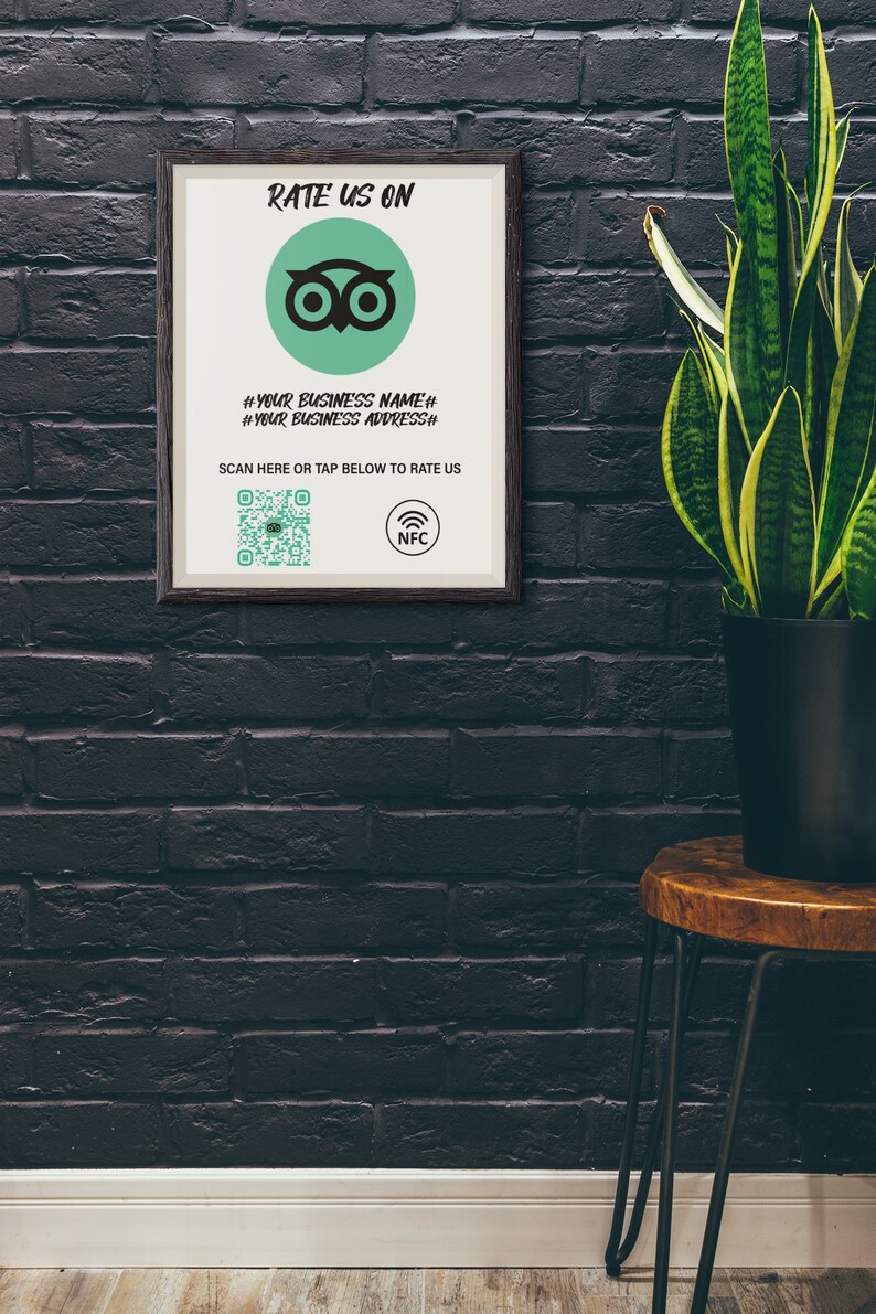 A4 Tripadvisor Poster - Pack of 5 - Contactless Poster for Tripadvisor ...