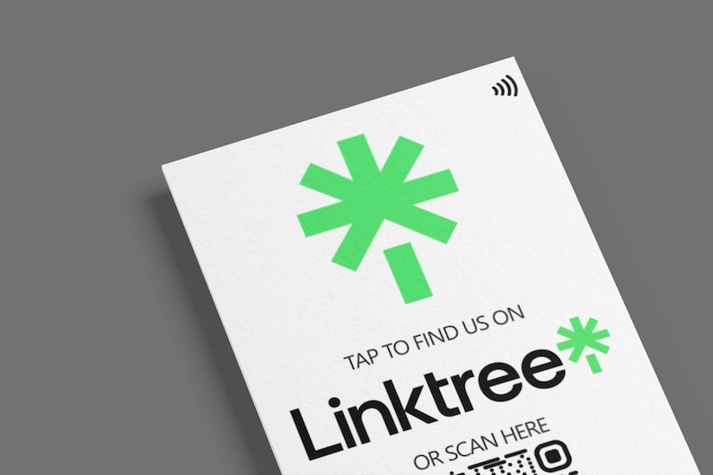 Contactless Social Media Card for Linktree - NFC Card With QR Code - Direct Customers or Fans to ...
