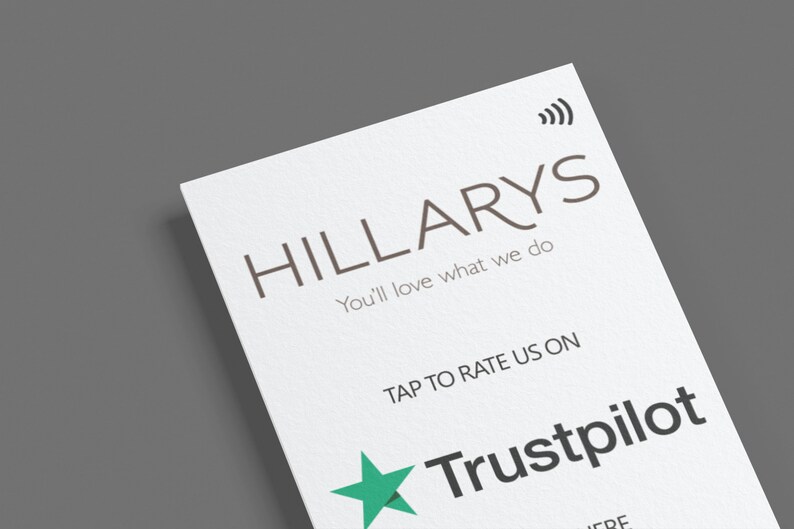 Contactless Social Media Card for Trustpilot - NFC Card With QR Code ...