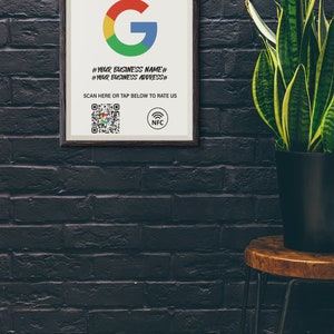 A4 Google Poster - Pack of 10 - Contactless Poster for Google - NFC ...