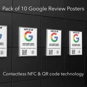 A4 Google Poster - Pack of 10 - Contactless Poster for Google - NFC ...