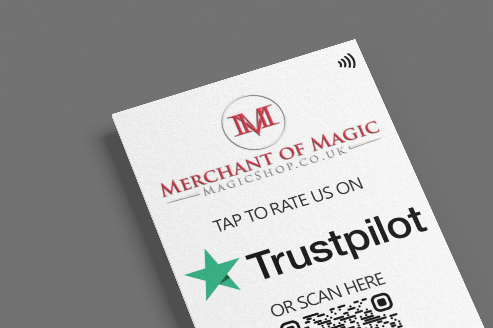 Contactless Social Media Card for Trustpilot - NFC Card With QR Code ...