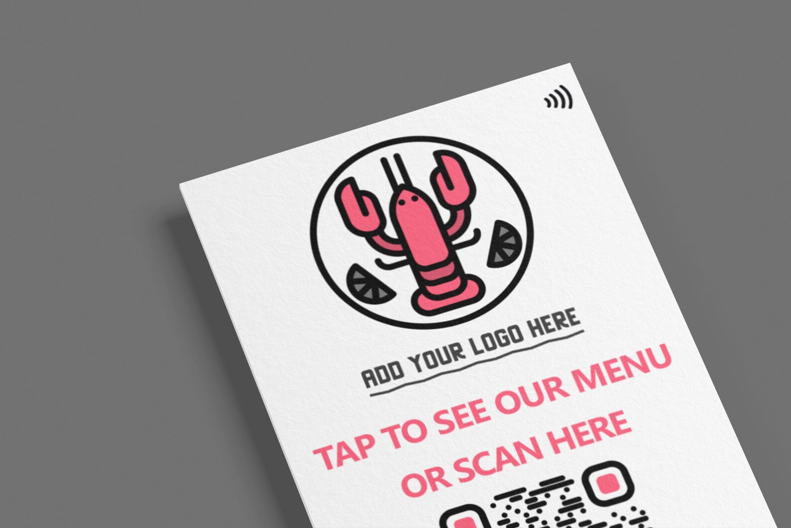 NFC & Custom QR Code Menu Card - Allow Customers to Access Your Menu Directly Using Their Mobile ...