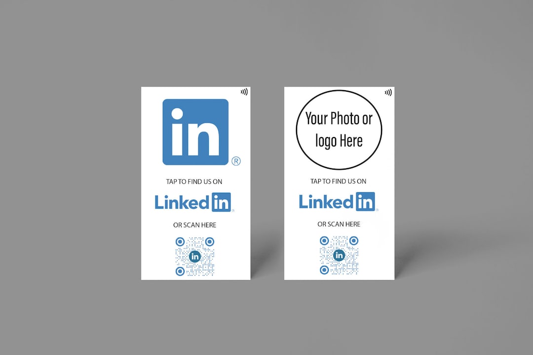 Contactless Social Media Card for Linkedin - NFC Card With QR Code ...