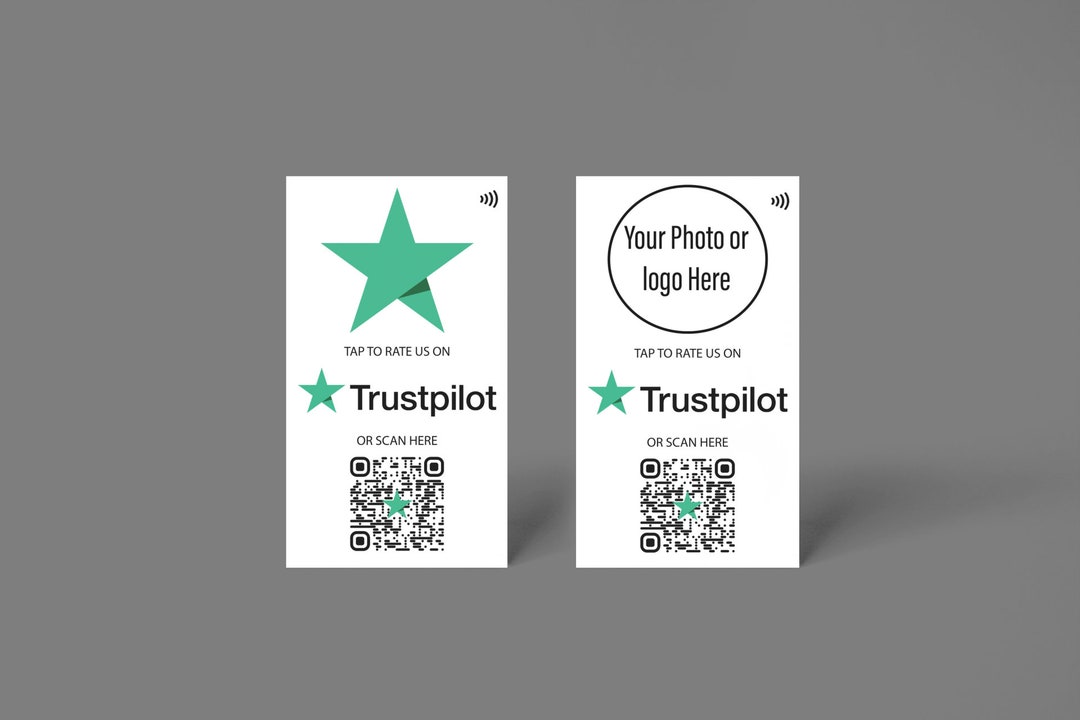 Contactless Social Media Card for Trustpilot NFC Card With - Etsy