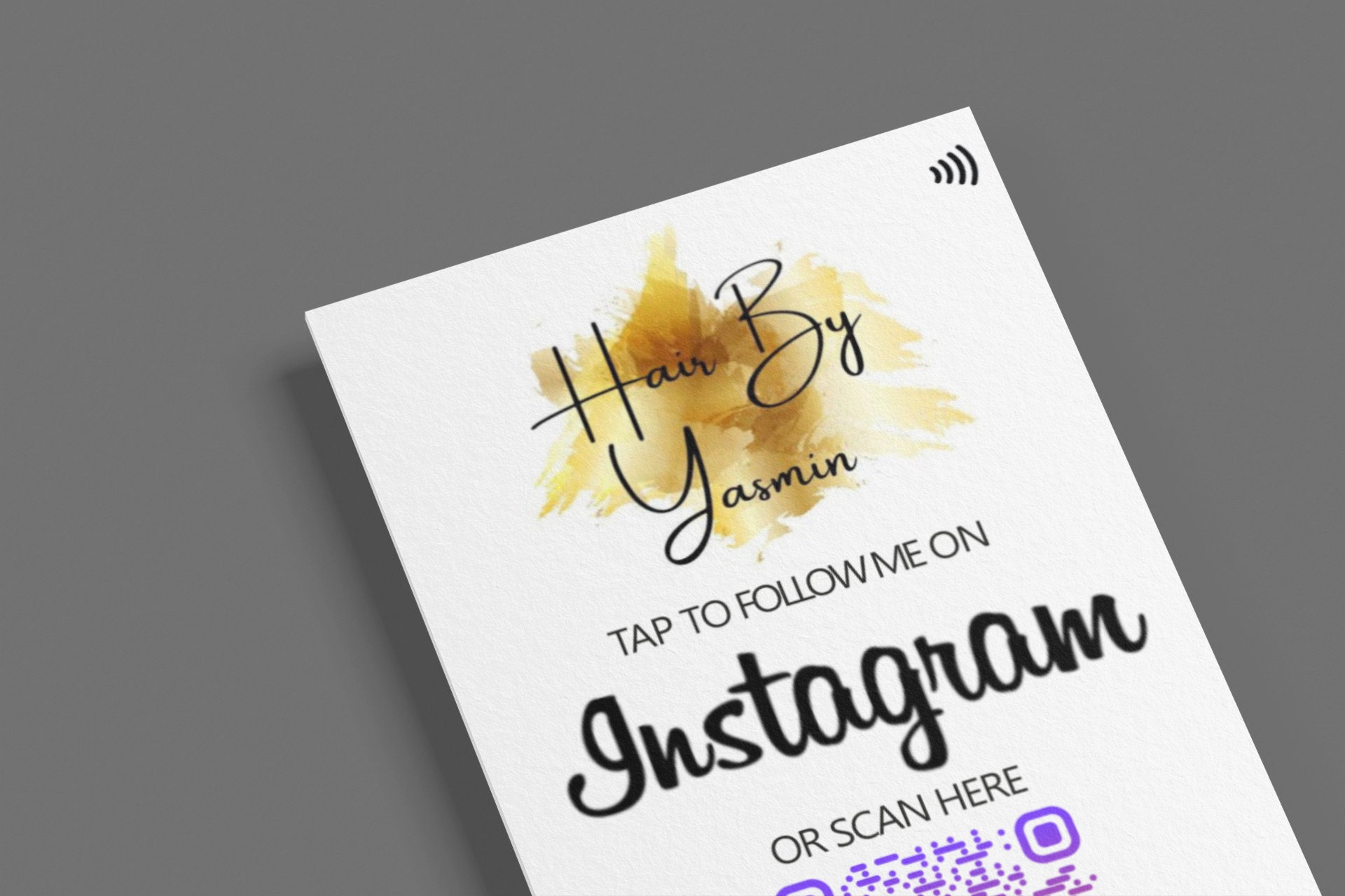 Contactless Social Media Card for Instagram - NFC Card With QR Code ...