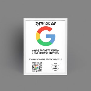 A4 Google Poster - Pack of 10 - Contactless Poster for Google - NFC ...