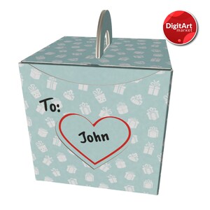 SVG Personalized Gift Box Template Set Digital File Stencil - Etsy