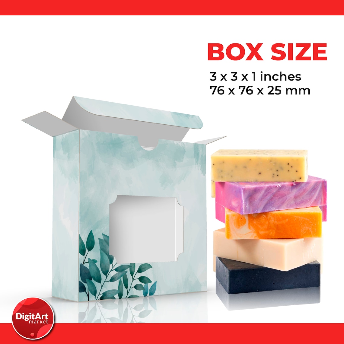 Soap Box Template SVG 3x3x1 Soap Packaging Soap - Etsy Australia