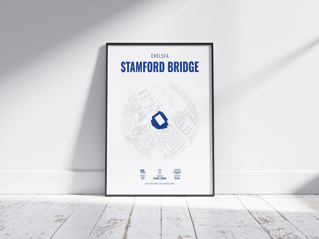 Chelsea Stamford Bridge Minimalist Digital Map – Stamford Bridge - the ...