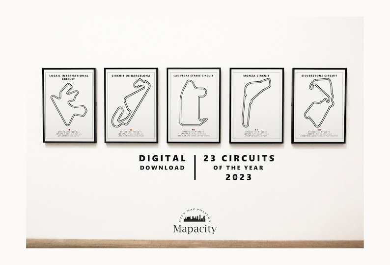 23 Circuits of the Year 2023, F1 Circuits, Formula 1 Poster, F1 Gift ...