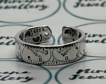 Tapeline Ring,tape Measure Ring,style Ring,brass Tapeline Ring,modern ...