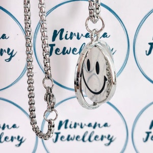 Smiley Face Necklace Sad Face Necklace Emoji Necklace - Etsy