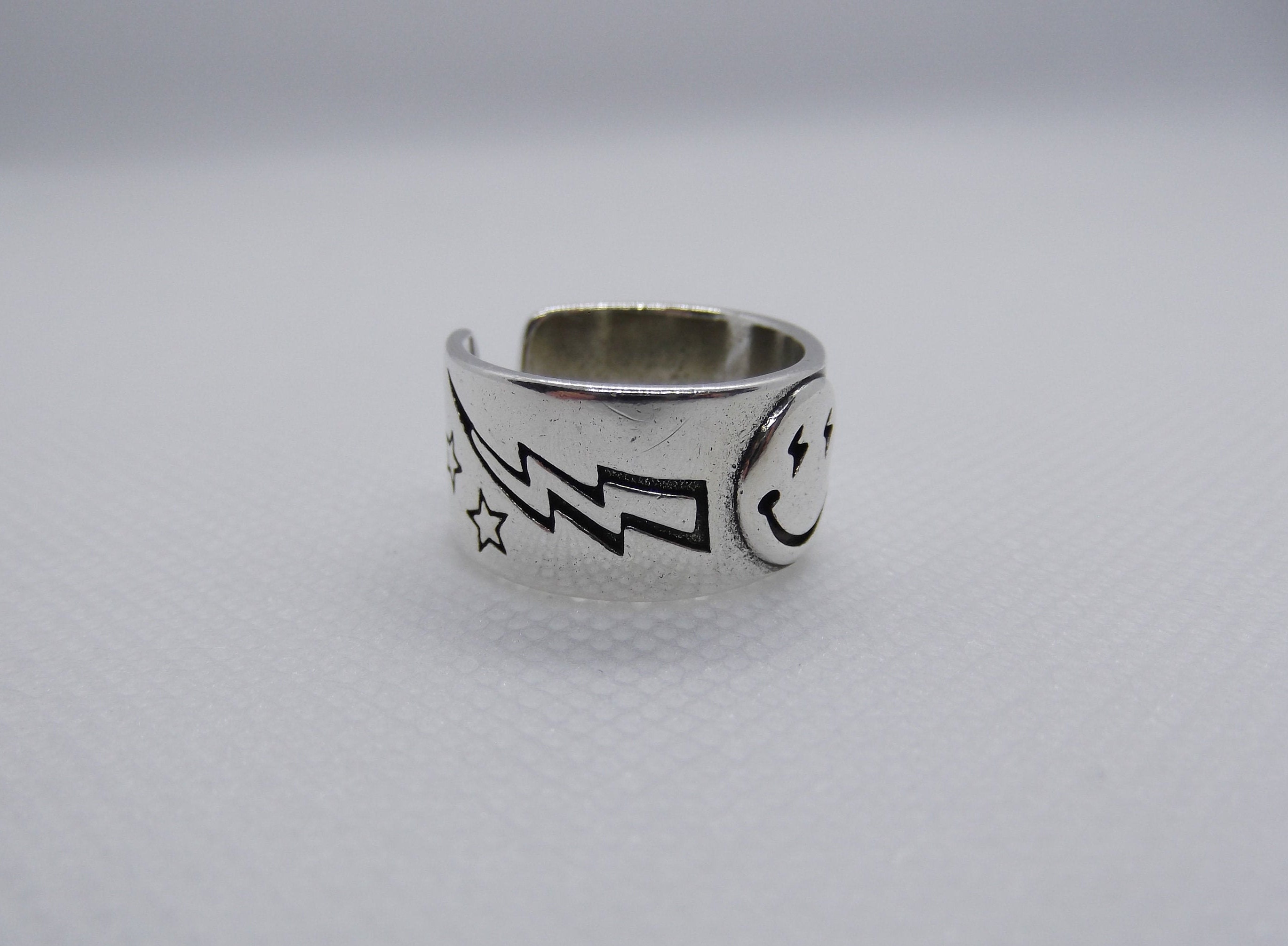 Smiley Face Ring Stackable Smiley Face Ring Emoji Ring - Etsy UK