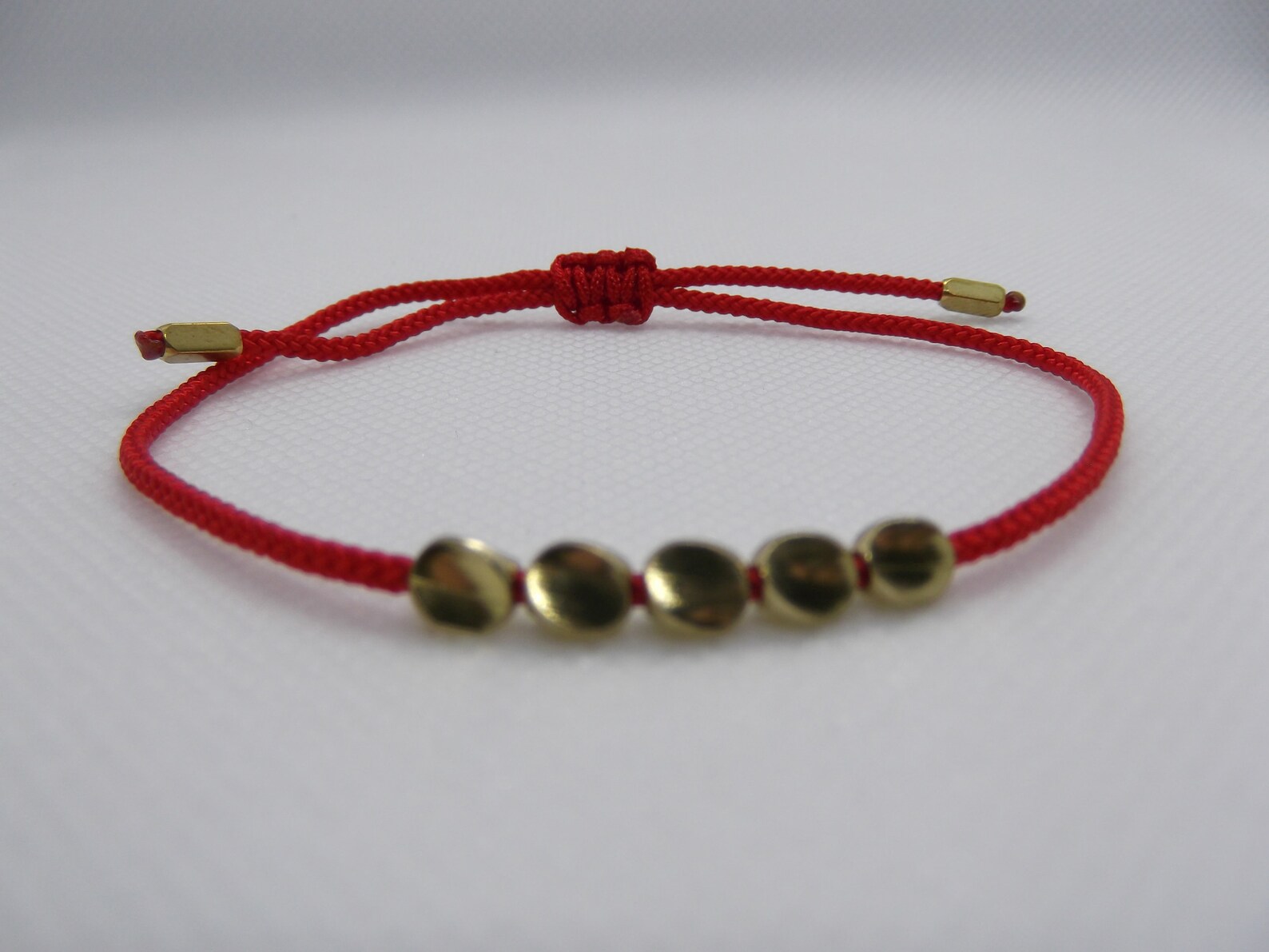 Handmade Tibetan Buddhist Red Thread & Copper Bead Bracelet - Etsy UK