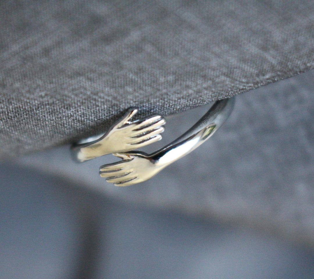 Adjustable Hug Ring, Hugging Hands Ring, Hugging Arms Ring - Etsy