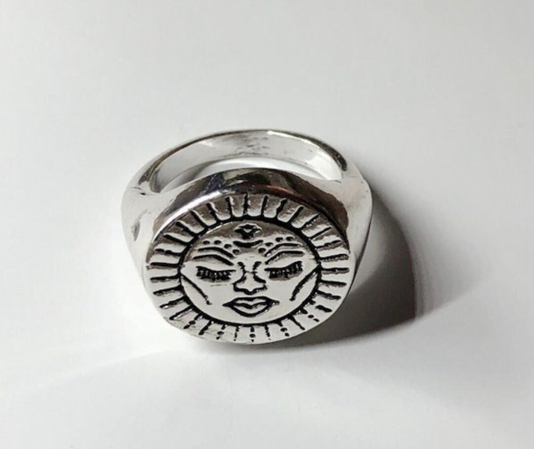 Sun Face Ring, Sun Ring - Etsy