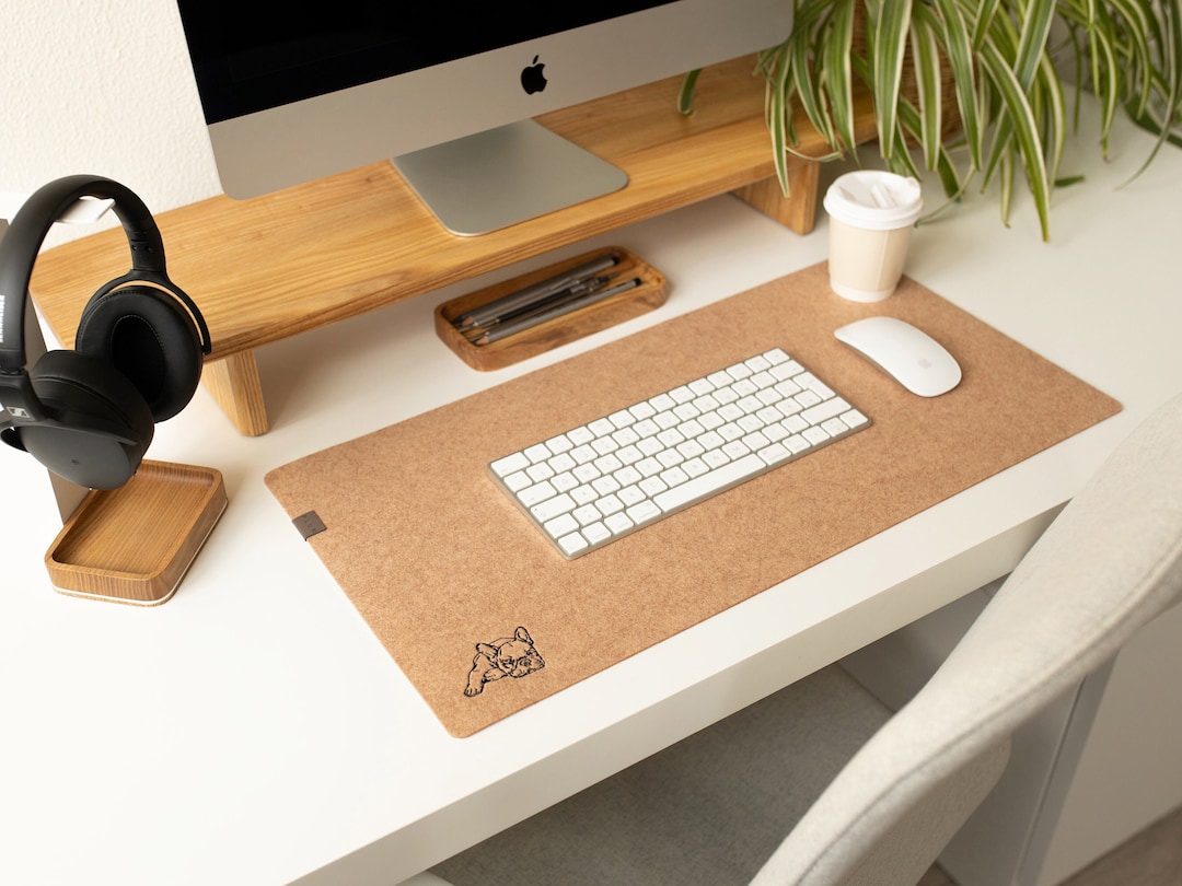 Custom Felt Desk Mat, Personalized Desk Mat Aesthetic, Large Desk Pad ...