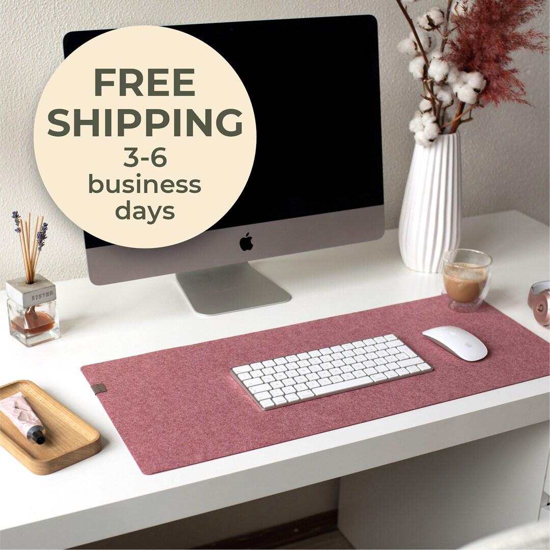 Desk Mat, Cute Pink Mousepad, Computer Accessories, Green Desk Pad ...