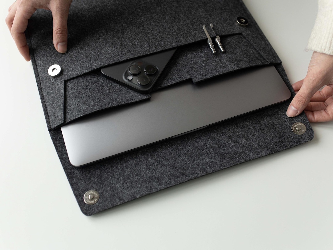 Felt Laptop Sleeve, Custom MacBook Case, Office Supplies, Travel Laptop ...
