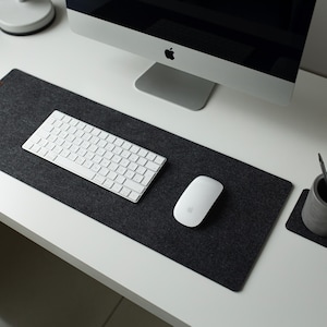 Custom Size Dark Grey Desk Mat - Etsy