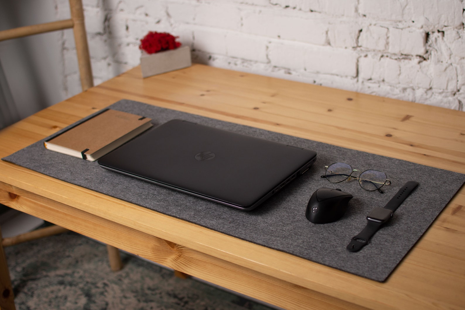 Custom Size Desk Mat Grey, Felt Desk Pad, Large Mouse Pad, Gray Deskmat ...